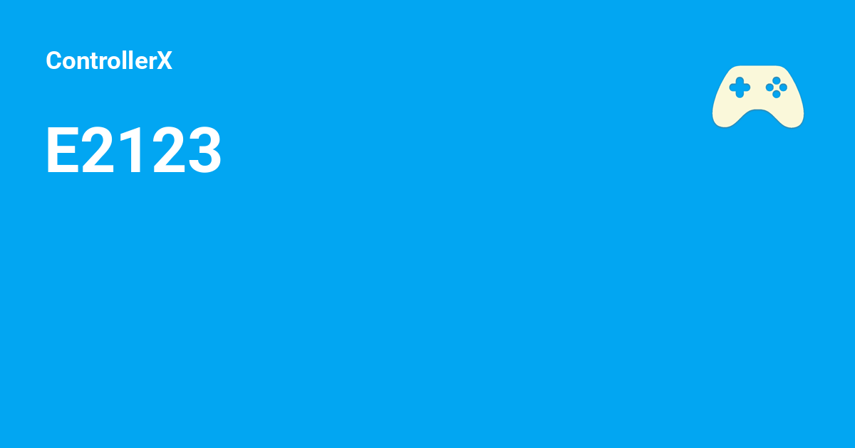 E2123 - ControllerX